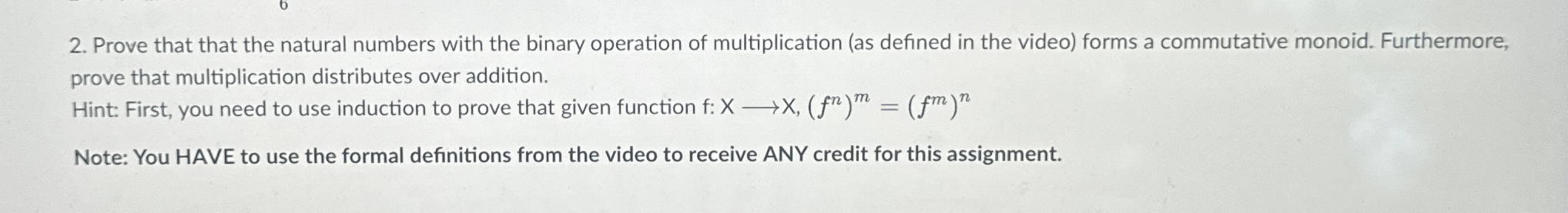 Solved Prove that that the natural numbers with the binary | Chegg.com