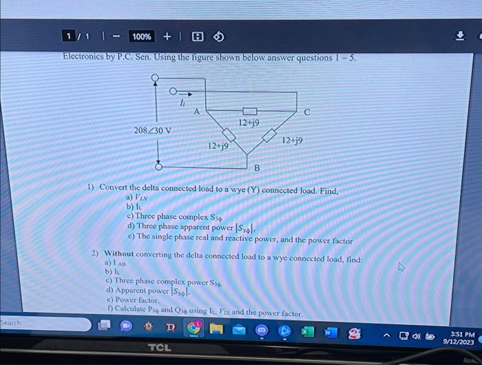 Solved Electronics by P.C. Sen. Using the figure shown below | Chegg.com