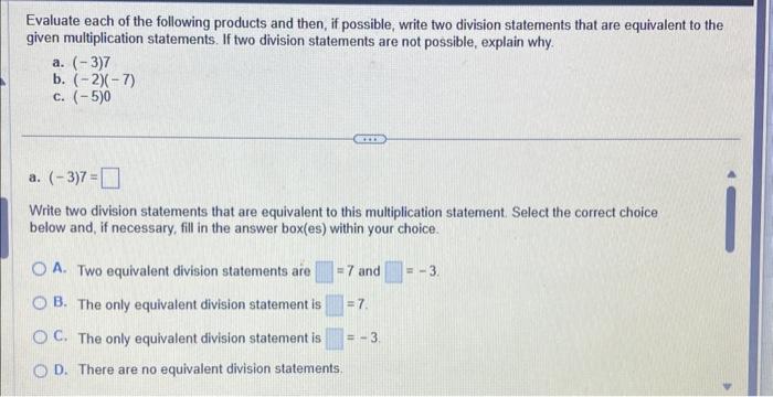 Solved Evaluate each of the following products and then, if | Chegg.com