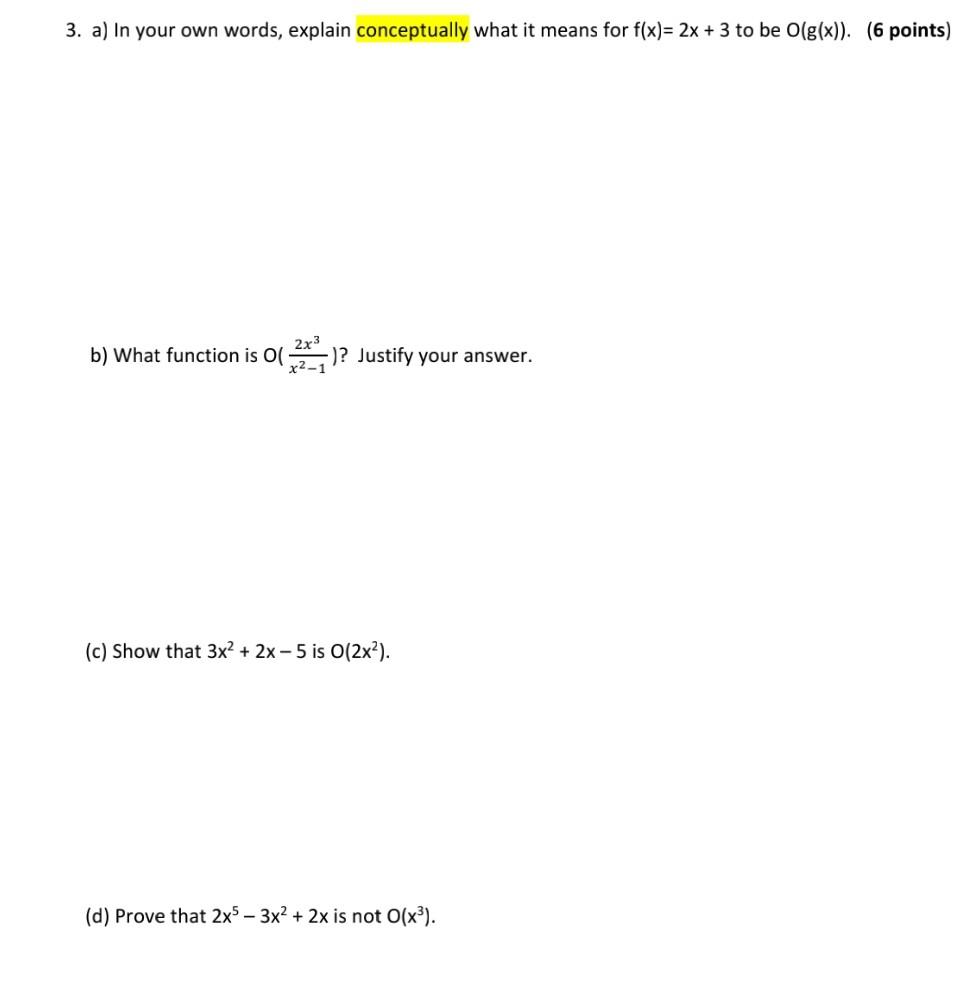 Solved 3. a) In your own words, explain conceptually what it | Chegg.com