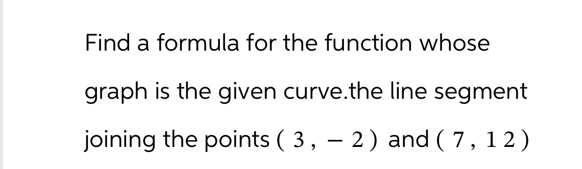 Solved Find a formula for the function whose graph is the | Chegg.com