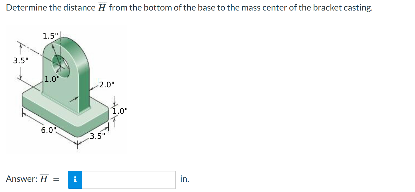 Solved Determine the distance ?bar (H) ﻿from the bottom of | Chegg.com