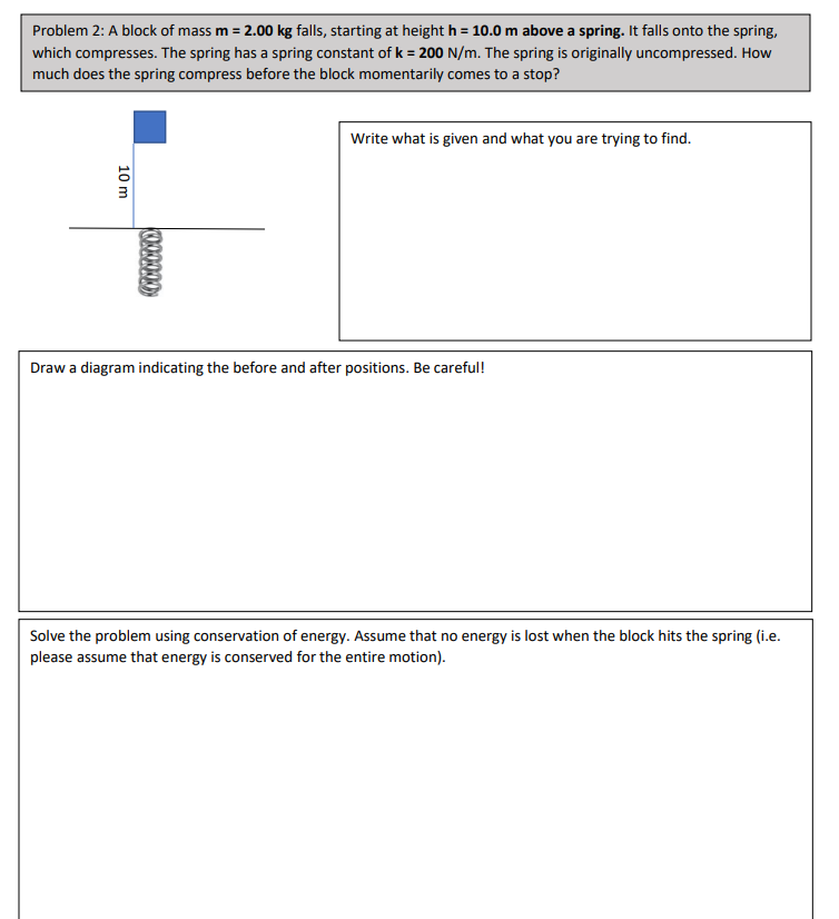 Solved Problem 2: A block of mass | Chegg.com