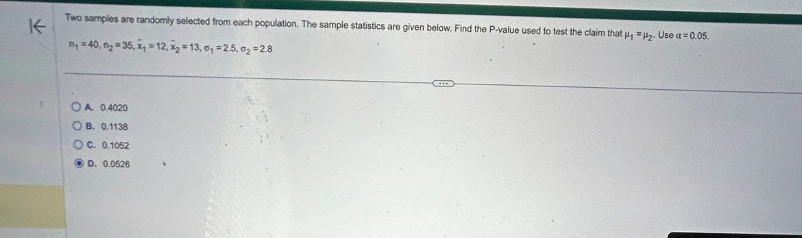 Solved Two samples are randomly selected from each | Chegg.com