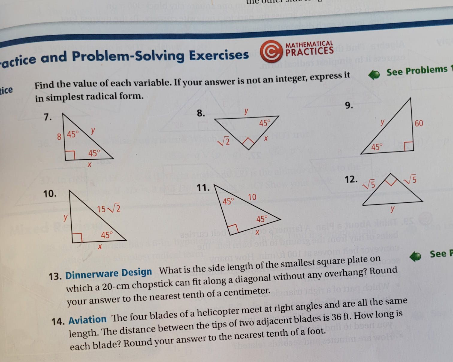 Solved MATHEMATICALPRACTICESI need solutions from 7-14actice | Chegg.com