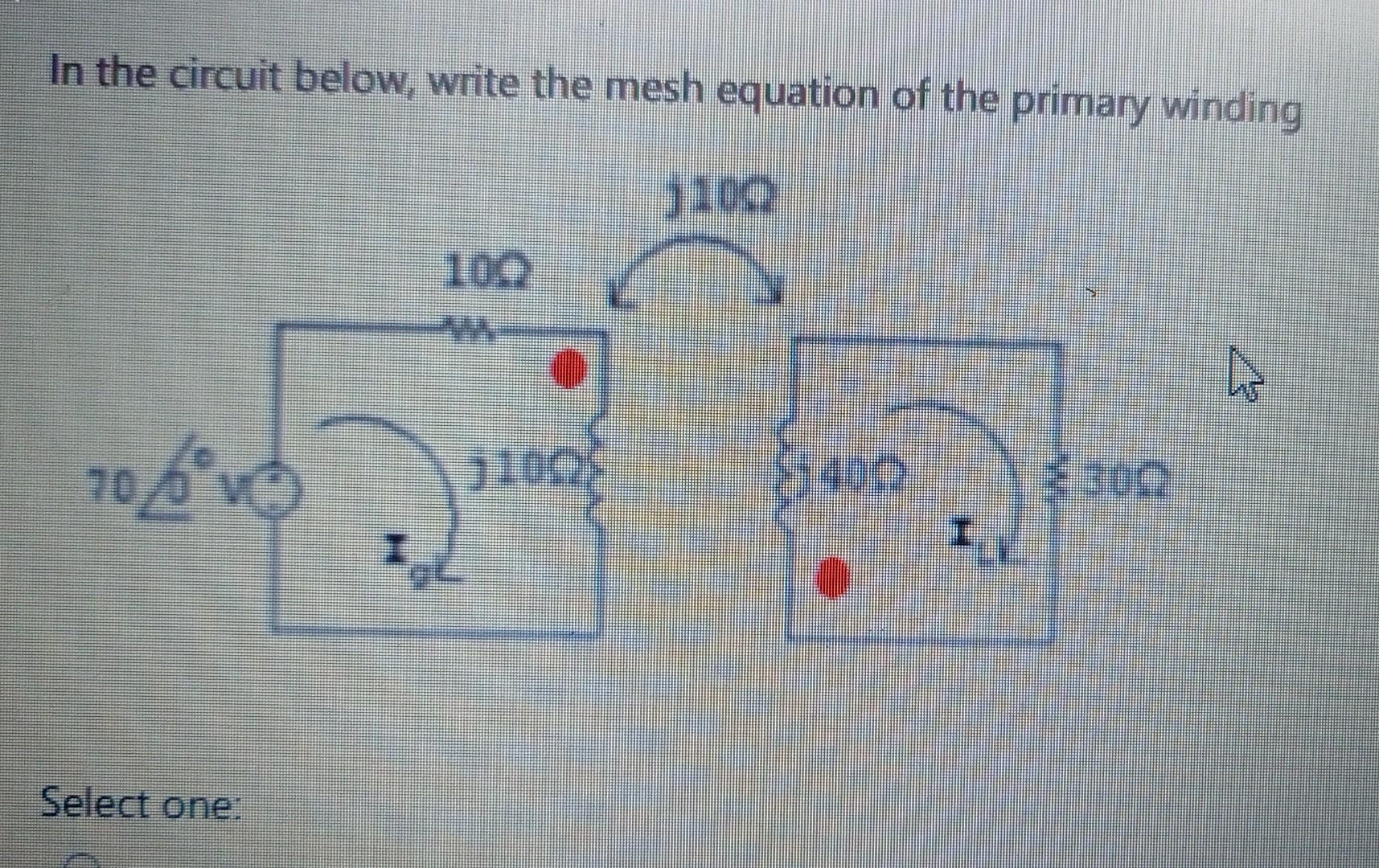 Solved In the circuit below, write the mesh equation of the | Chegg.com