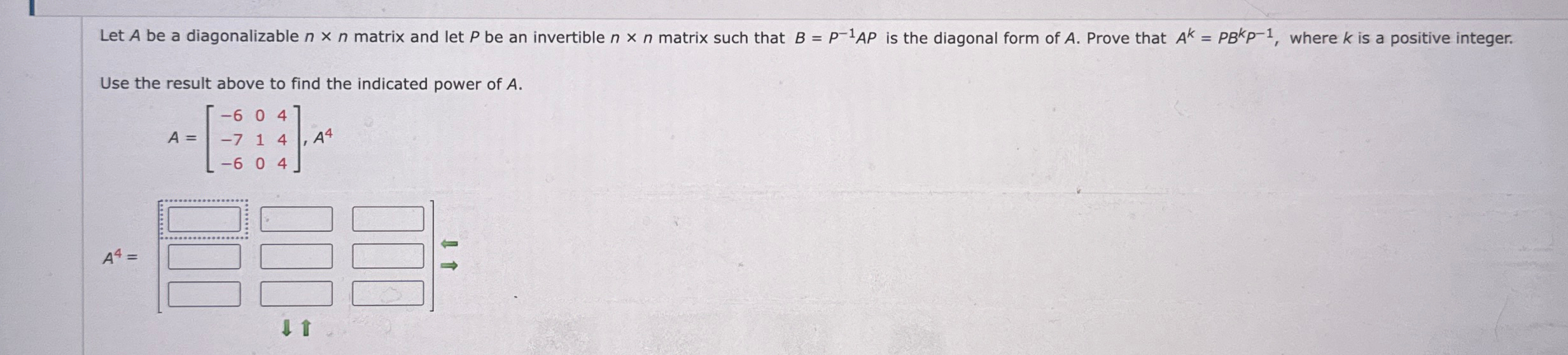 Let A ﻿be a diagonalizable n×n ﻿matrix and let P ﻿be | Chegg.com