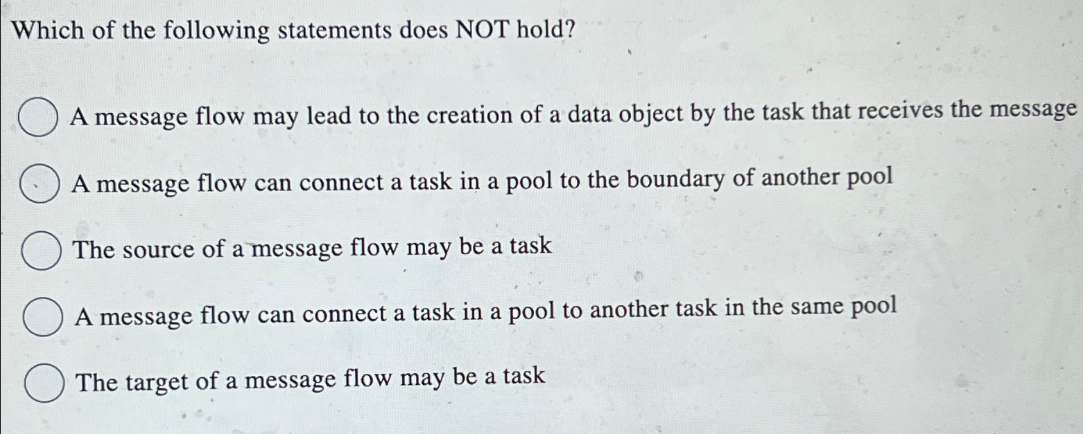 Solved Which of the following statements does NOT hold?A | Chegg.com