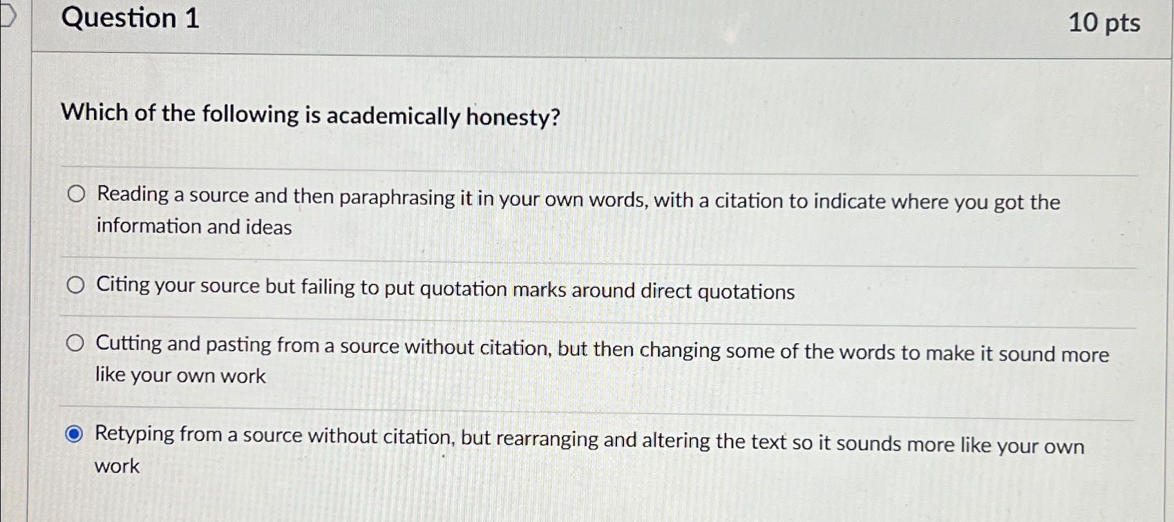 Solved Question 110 ﻿ptsWhich of the following is | Chegg.com