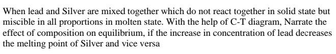 Solved When lead and Silver are mixed together which do not | Chegg.com