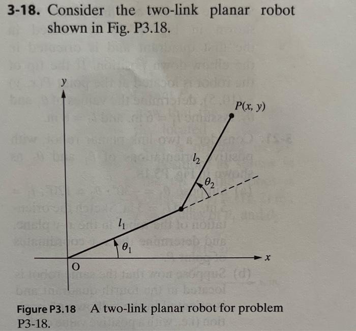 Solved 3-18. Consider the two-link planar robot shown in | Chegg.com