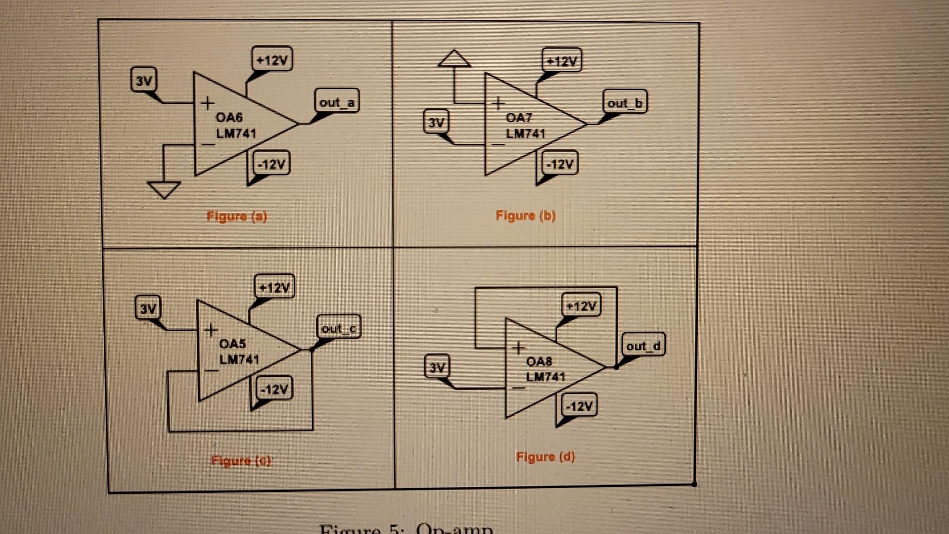 Solved asking for v output for each circuit | Chegg.com