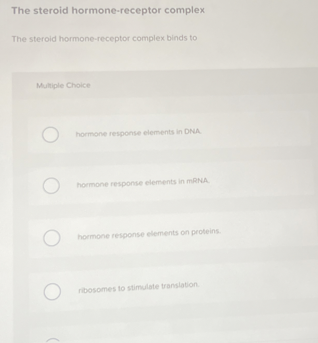 Solved The steroid hormone-receptor complexThe steroid | Chegg.com