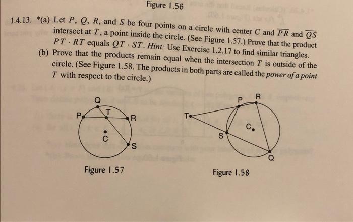 Solved 3. *(a) Let P,Q,R, and S be four points on a circle | Chegg.com