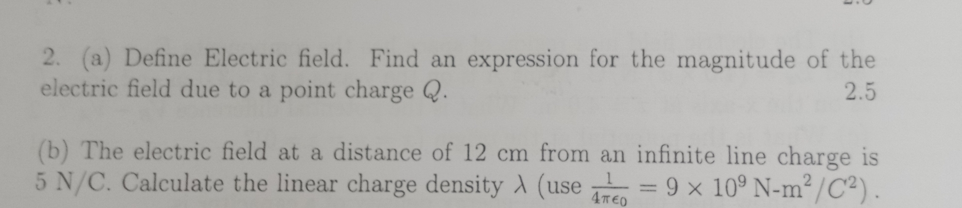 Solved Create a graph of (a) ﻿Define Electric field. Find an | Chegg.com
