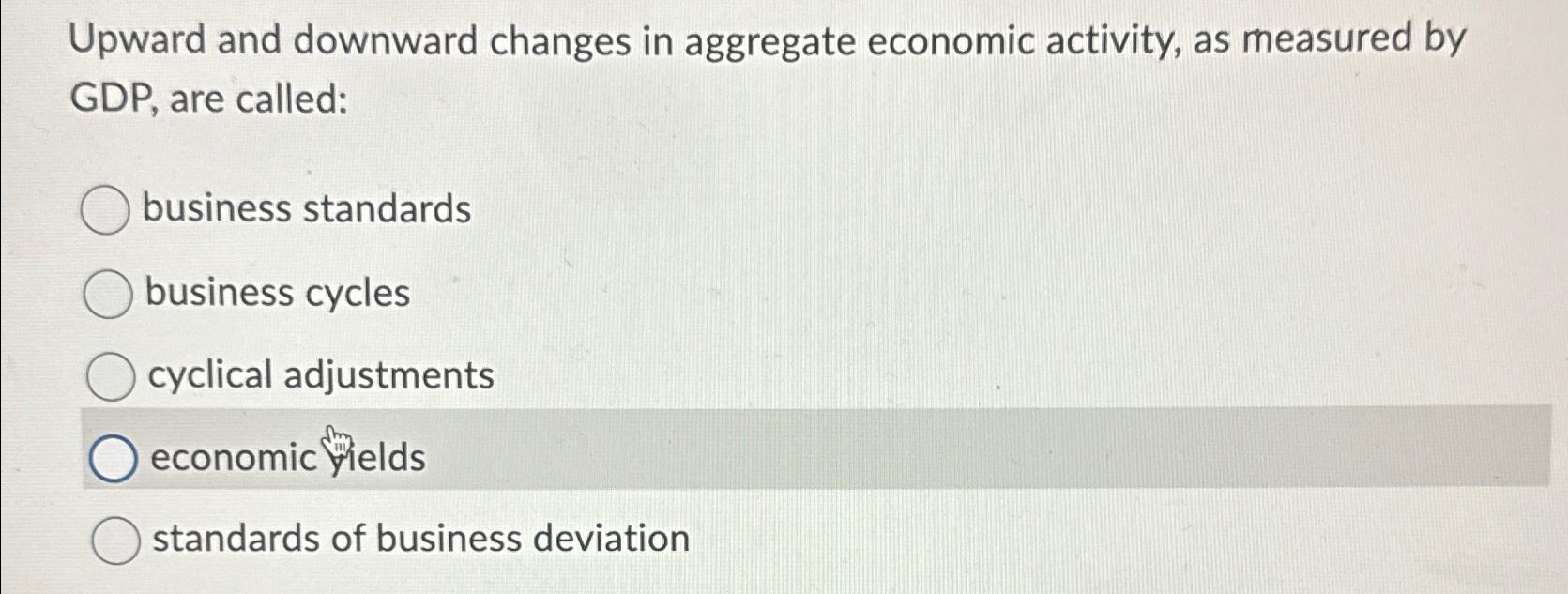 Solved Upward and downward changes in aggregate economic | Chegg.com