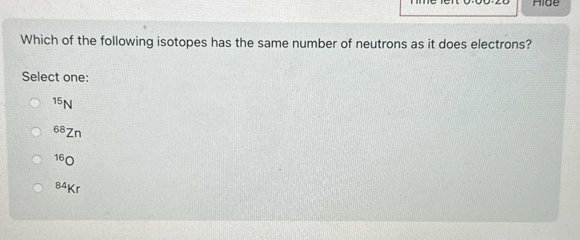Solved Which of the following isotopes has the same number | Chegg.com