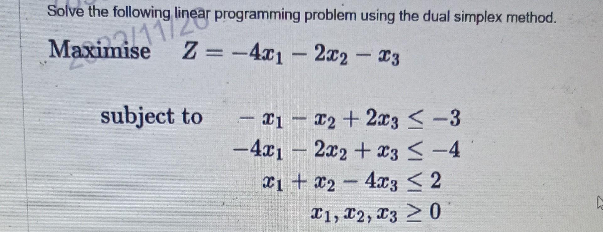 Solved Solve the following linear programming problem using | Chegg.com