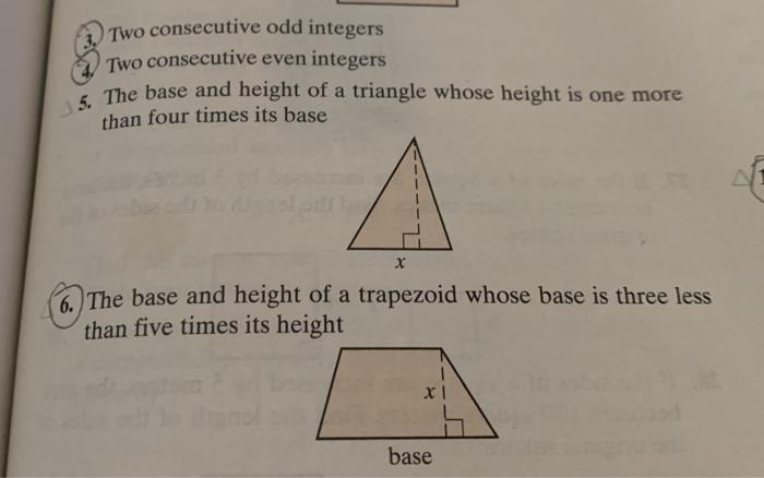 Solved Two consecutive odd integers Two consecutive even | Chegg.com