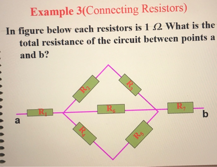 Solved Example 3(Connecting Resistors) In figure below each | Chegg.com