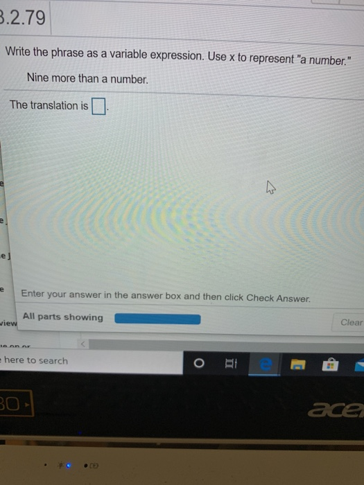 Solved 3.2.79 Write the phrase as a variable expression. Use | Chegg.com