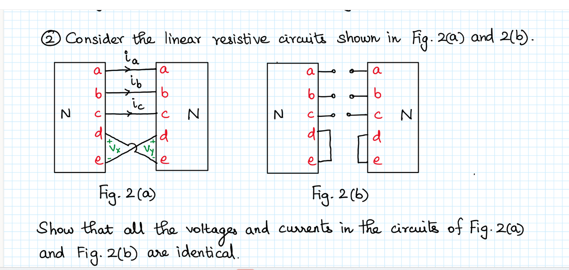 Solved (2) ﻿Consider the linear resistive circuits shown in | Chegg.com