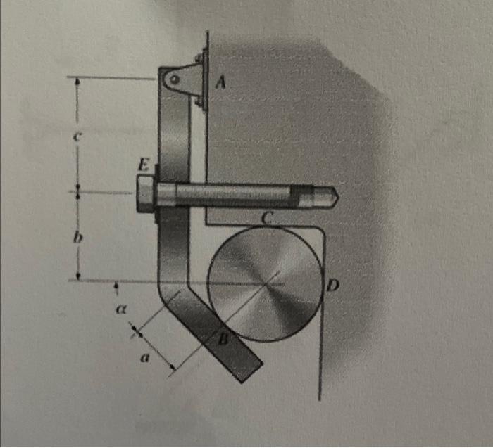 Solved Determine the required axial force on the bolt at E | Chegg.com