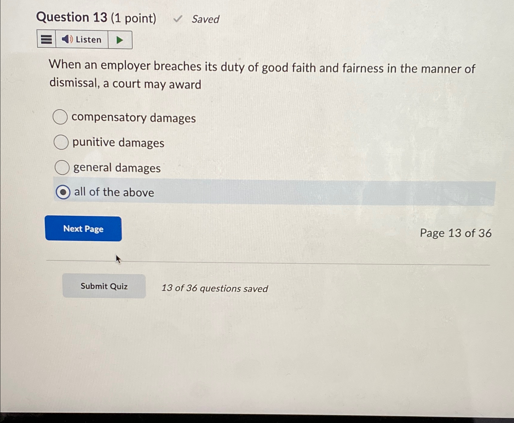 Solved Question 13 (1 ﻿point) ﻿SavedWhen an employer | Chegg.com