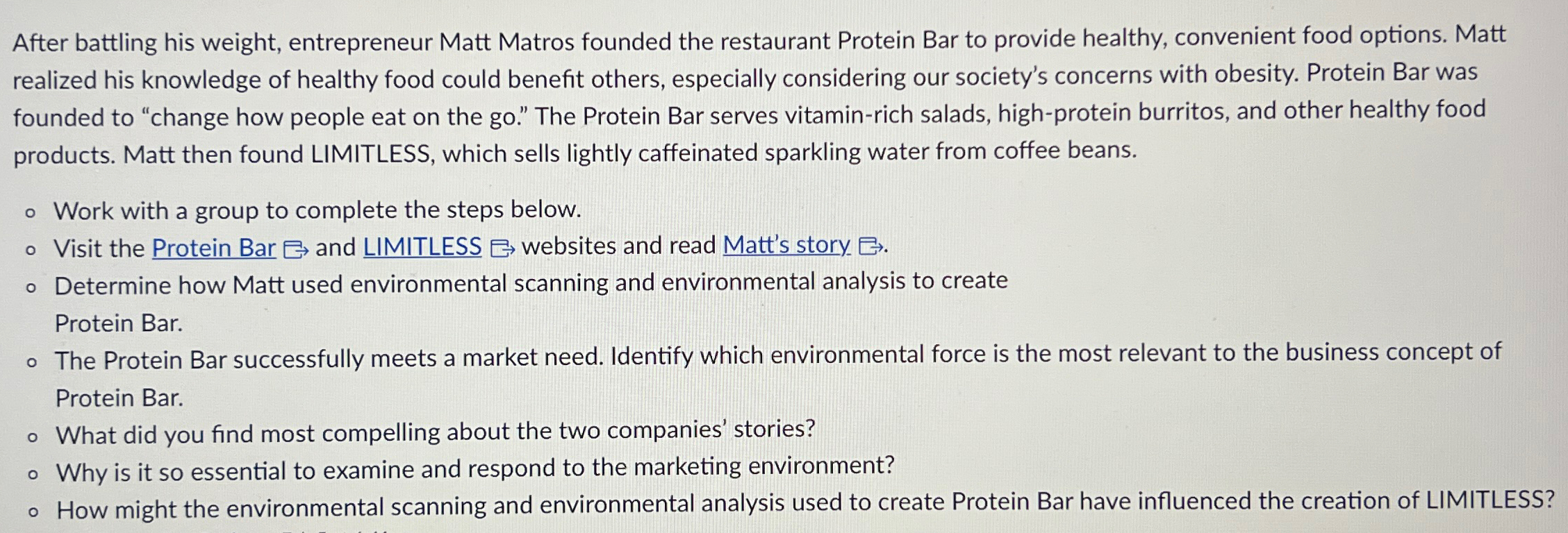 Solved After battling his weight, entrepreneur Matt Matros | Chegg.com