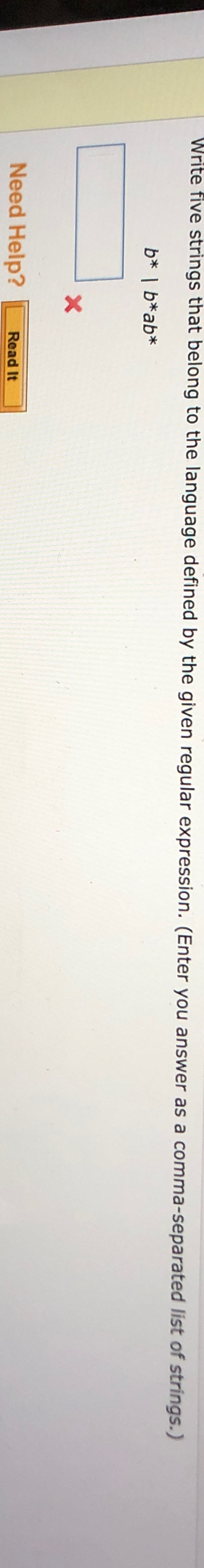 Solved Write five strings that belong to the language | Chegg.com