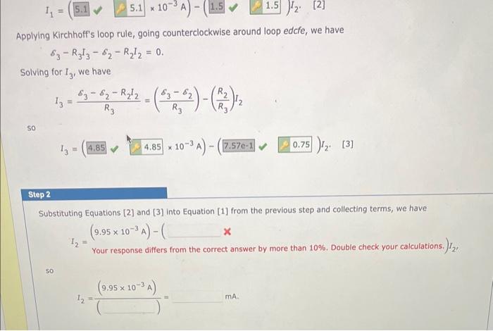 Solved We apply Kirchhoff's loop rule, going clockwise | Chegg.com