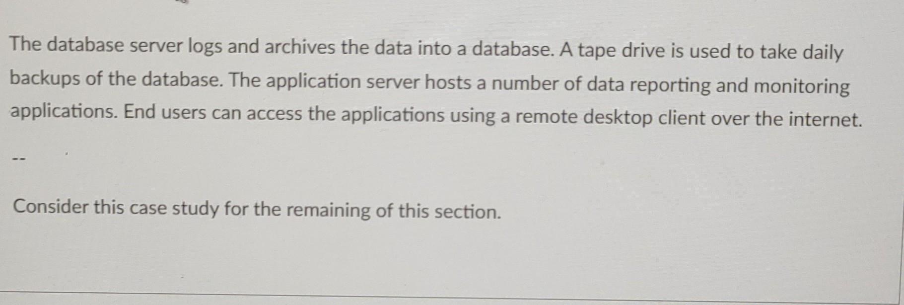Solved What database engine is the most appropriate case for | Chegg.com