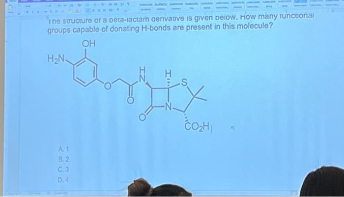 Solved Ine structure of a deta-lactam derivauve is given | Chegg.com