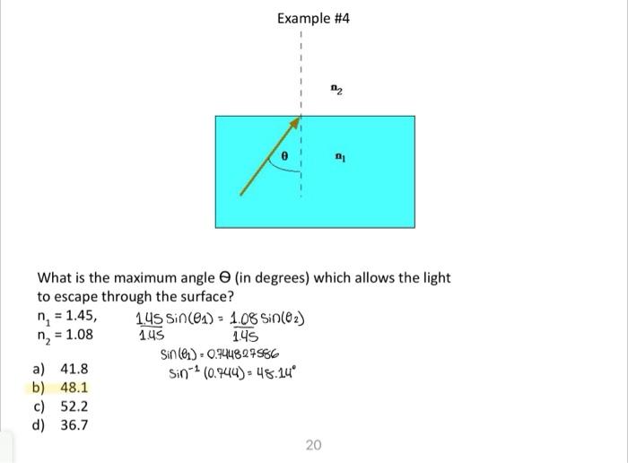 Solved What is the maximum angle θ (in degrees) which allows | Chegg.com
