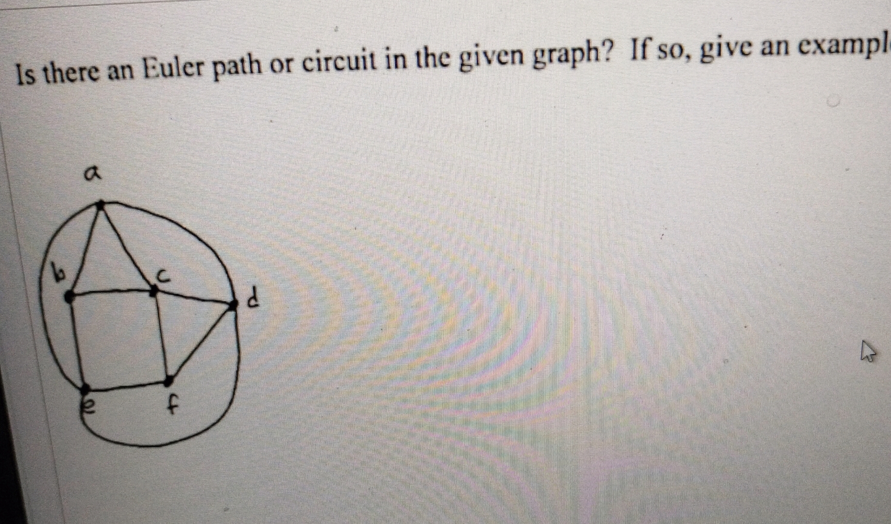 Solved Is there an Euler path or circuit in the given graph? | Chegg.com