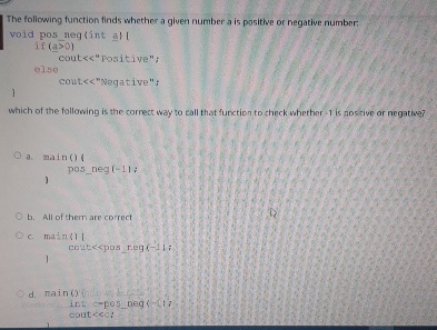 Solved The following function finds whether a given number a | Chegg.com