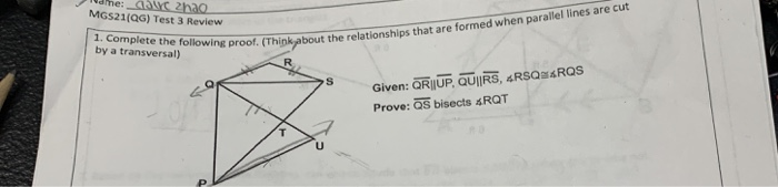 Solved dine:a c znao MGS21(QG) Test 3 Review 1. Complete the | Chegg.com