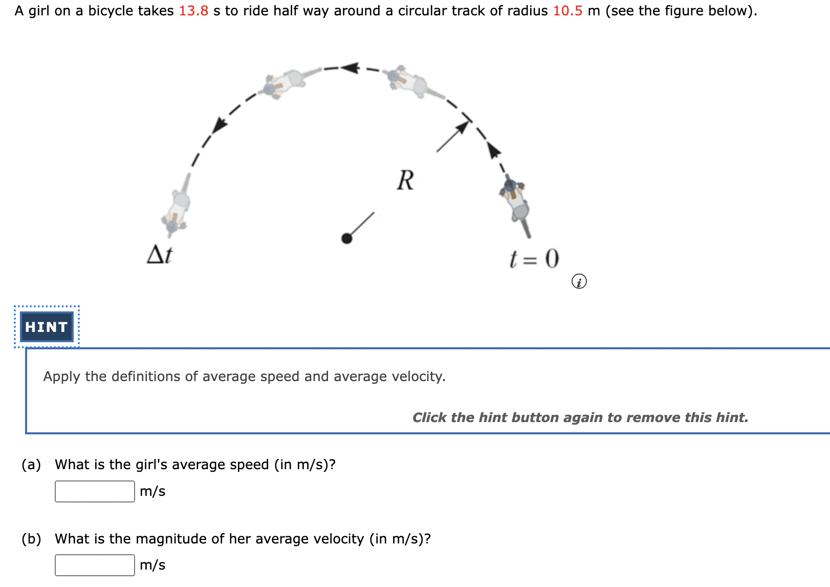 Solved Apply the definitions of average speed and average | Chegg.com