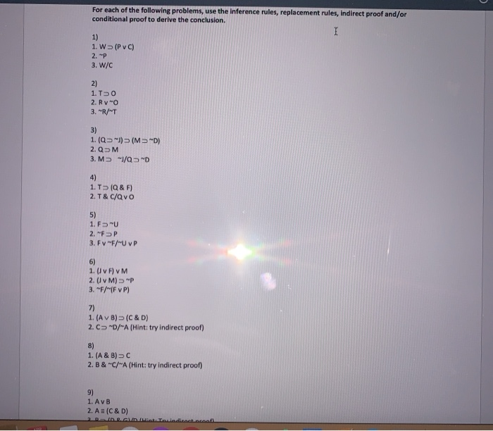 Solved For each of the following problems, use the inference | Chegg.com