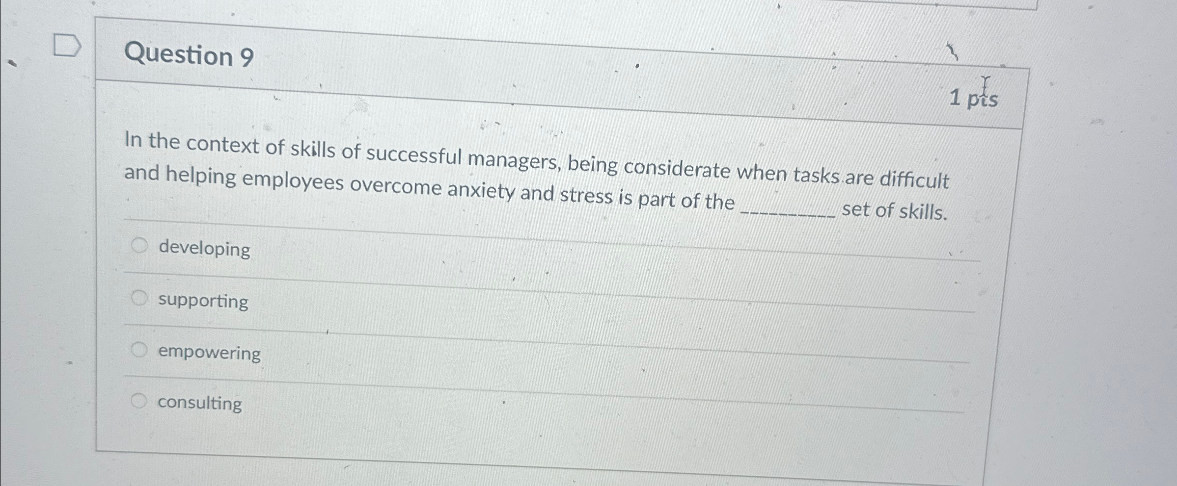 Solved Question 91 ﻿ptsIn the context of skills of | Chegg.com
