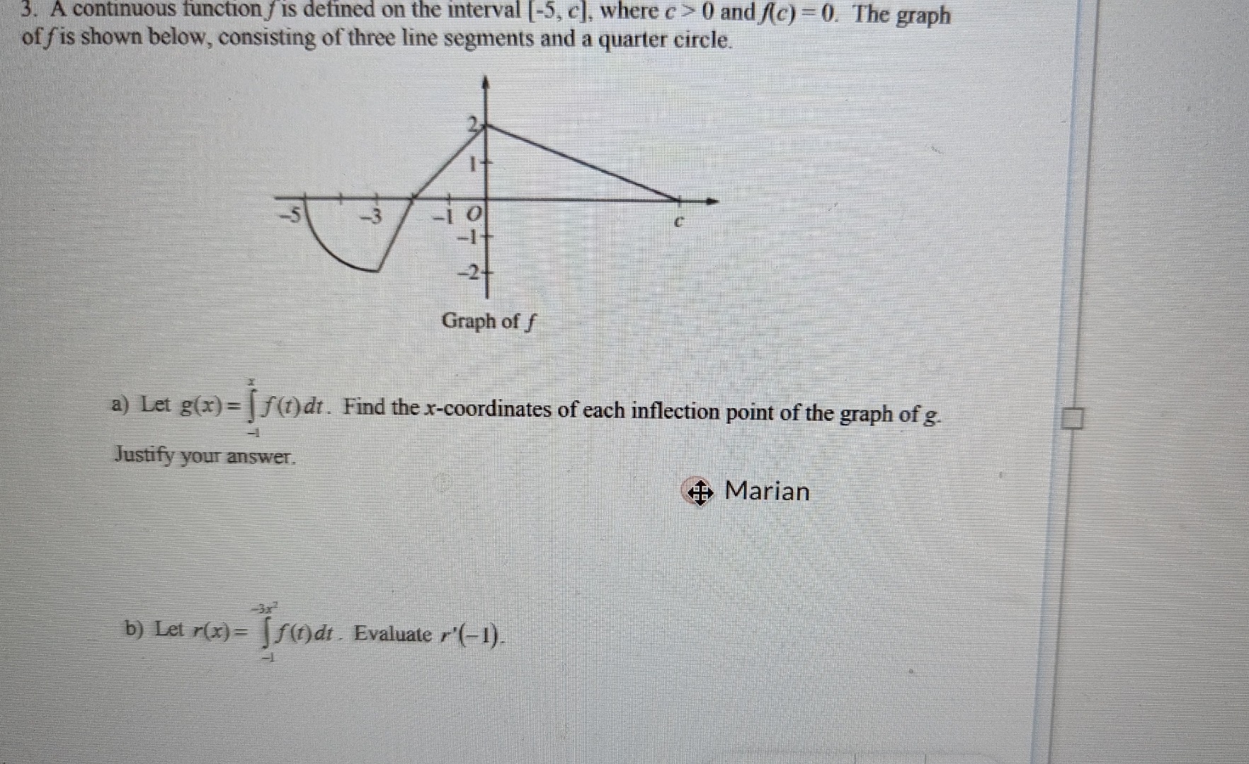 Solved I need help with parts a)-c).A continuous | Chegg.com