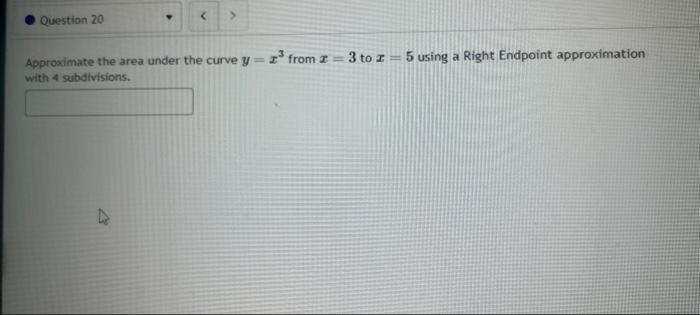 Solved Approximate the area under the curve y=x3 from x=3 to | Chegg.com