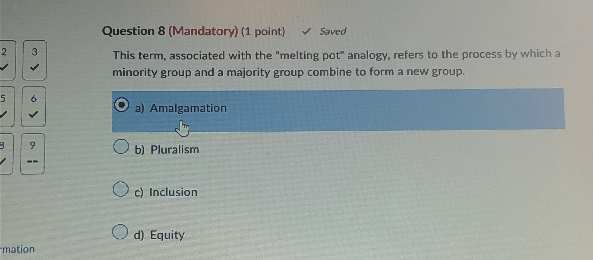Solved Question 8 (Mandatory) (1 ﻿point) ﻿SavedThis term, | Chegg.com