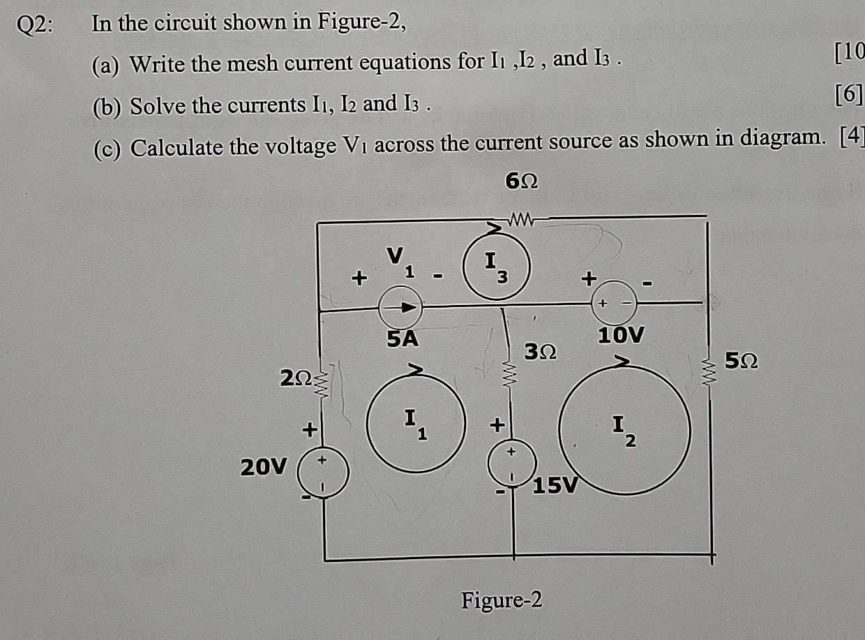 Solved Q2: In the circuit shown in Figure-2,(a) ﻿Write the | Chegg.com