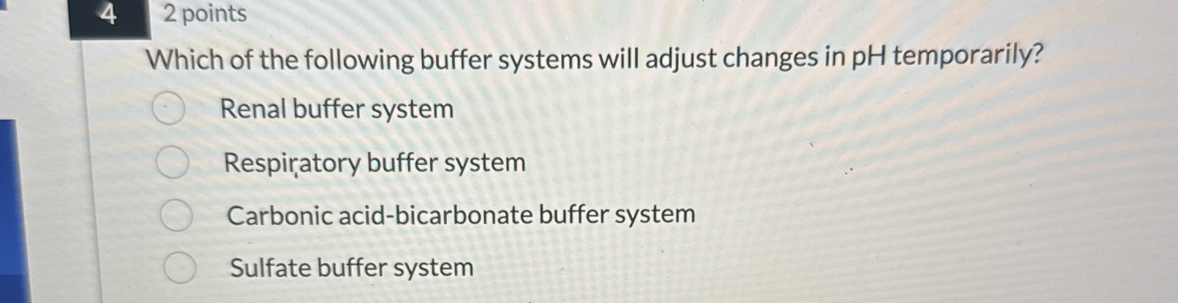 Solved Which of the following buffer systems will adjust | Chegg.com