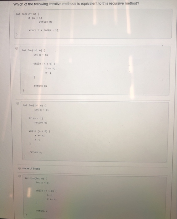 Solved Which of the following iterative methods is | Chegg.com