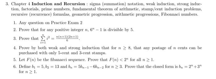 3. Chapter 4 Induction and Recursion : sigma | Chegg.com