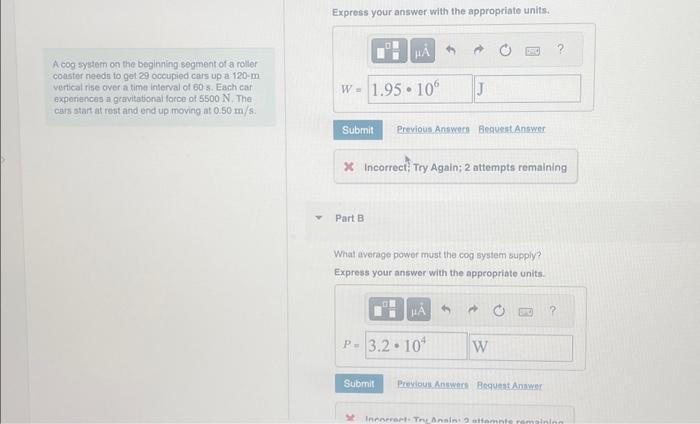 Solved A cog system on the beginning segment of a roller | Chegg.com