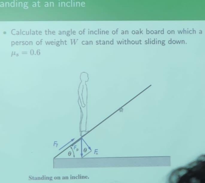 Solved - Calculate the angle of incline of an oak board on | Chegg.com