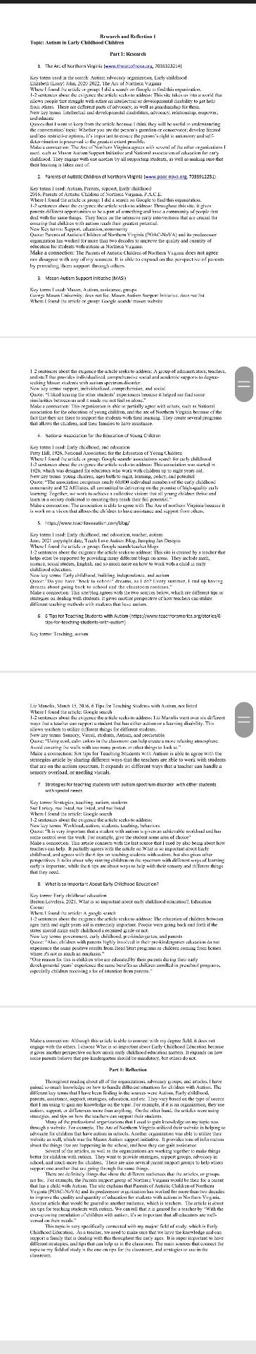 Part II Reflection INSTRUCTIONS: Answer the following | Chegg.com